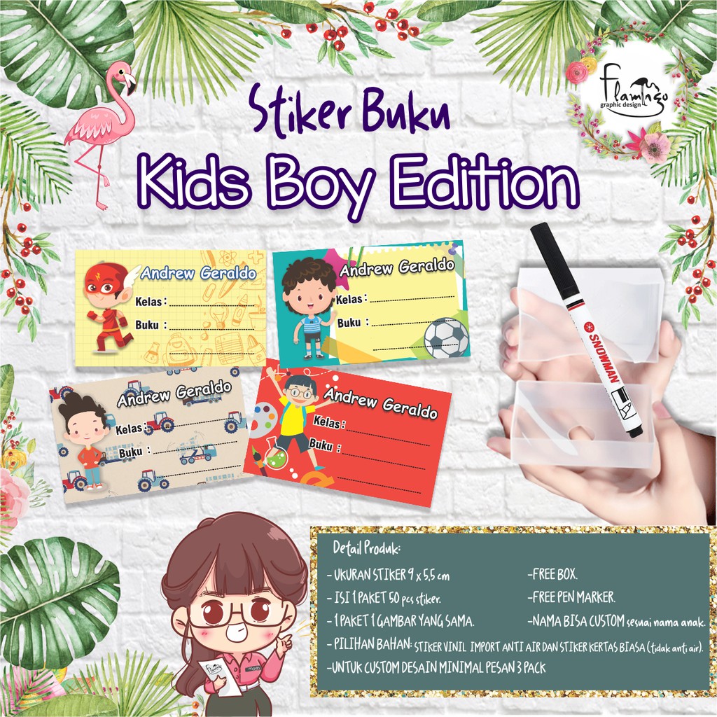 Jual STIKER BUKU KIDS BOY EDITION | Shopee Indonesia