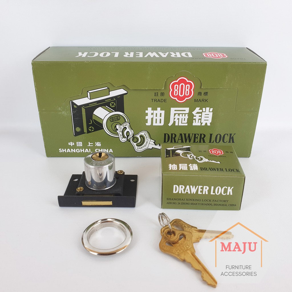 Jual 808 Kunci Drawer Lock HL502P Besar 22 mm Asli Original Shanghai (Kunci Laci / Kunci Loker ...