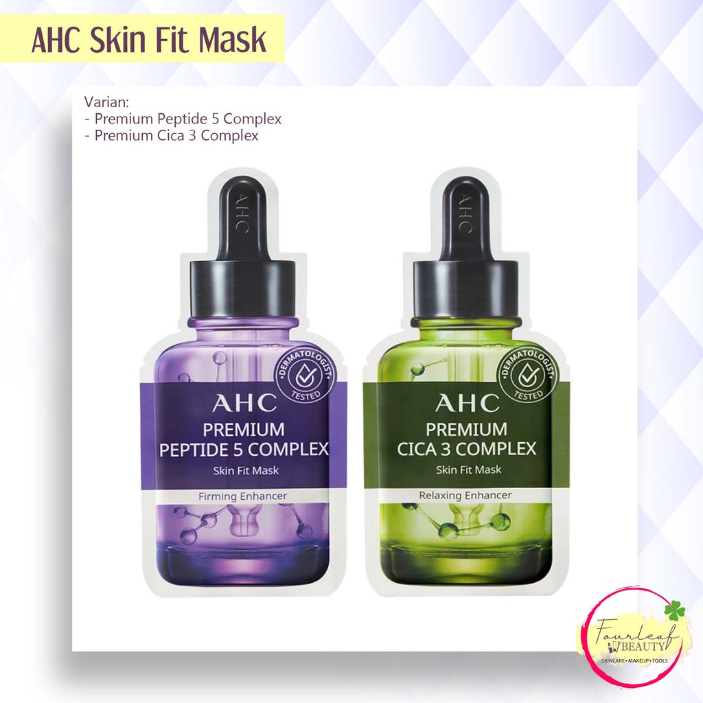 Jual AHC Skin Fit Mask - Peptide 5 Complex dan Cica 3 Complex | Shopee ...