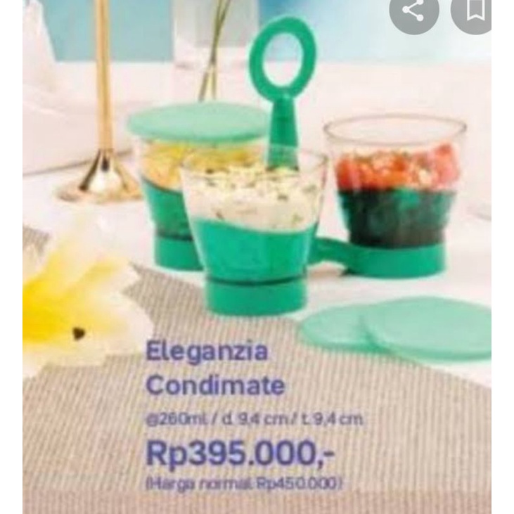 Jual Tupperware Eleganzia Condimate ( cristal nya tupperware) | Shopee ...
