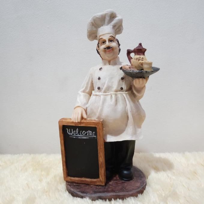 Jual PATUNG PAJANGAN KOKI CHEF FRENCH PERANCIS KOPI COFFEE RESTORAN ...