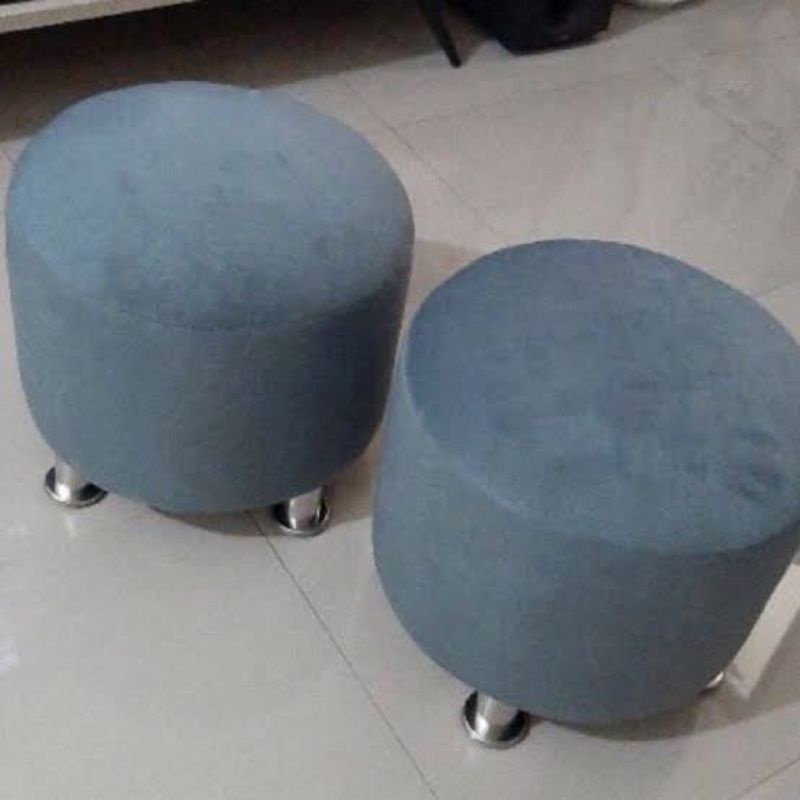 Jual Sofa Bulat-Stoll Minimalis Bahan Bludru |Model Polos -Kancing ...