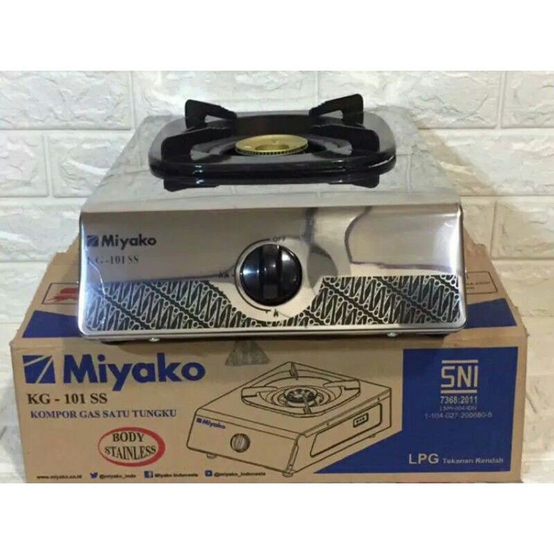 Jual Miyako KG-101 SS Kompor Gas 1 Tungku Minimalis Stainless Steel Garansi Resmi | Shopee Indonesia
