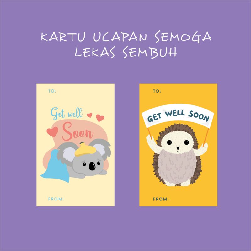 Jual KARTU UCAPAN GET WELL SOON. FANCY GREETING CARDS | Shopee Indonesia