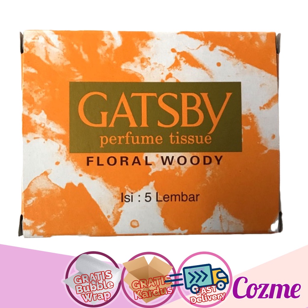 Jual GATSBY Perfume Tissue Floral Woody Isi 5 Lembar | Shopee Indonesia
