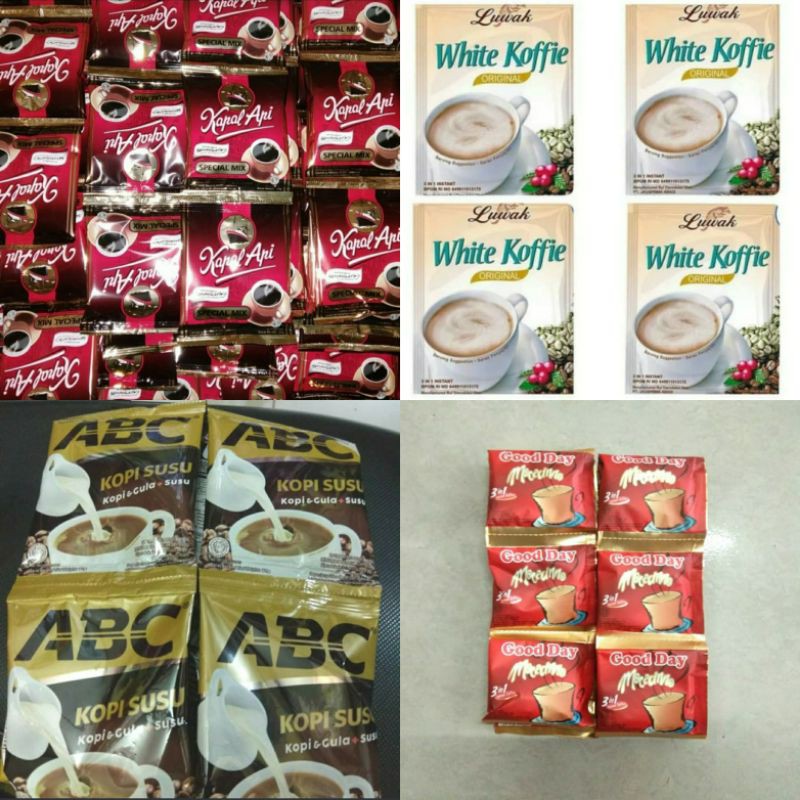 Jual PROMO!!! Kopi Rencengan Murah (Kapal api, White Coffee, Abc, Good ...