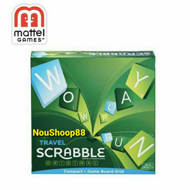 Jual MATTEL GAMES TRAVEL SCRABBLE ORIGINAL MAINAN BOARD GAMES | Shopee ...