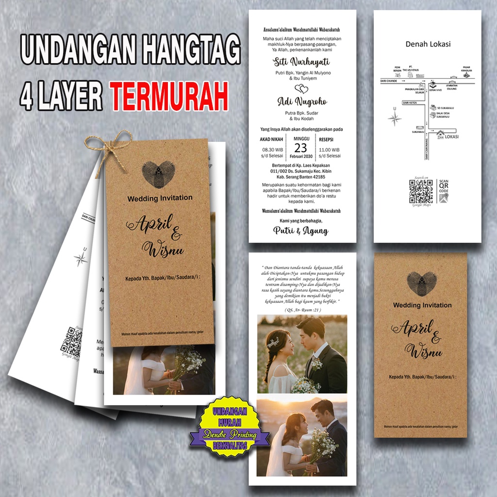 Jual Undangan Pernikahan Hangtag Termurah | Shopee Indonesia