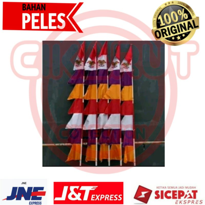 Jual 1 KODI (20 PCS) BENDERA UMBUL UMBUL GARUDA/ZIGZAG | Shopee Indonesia