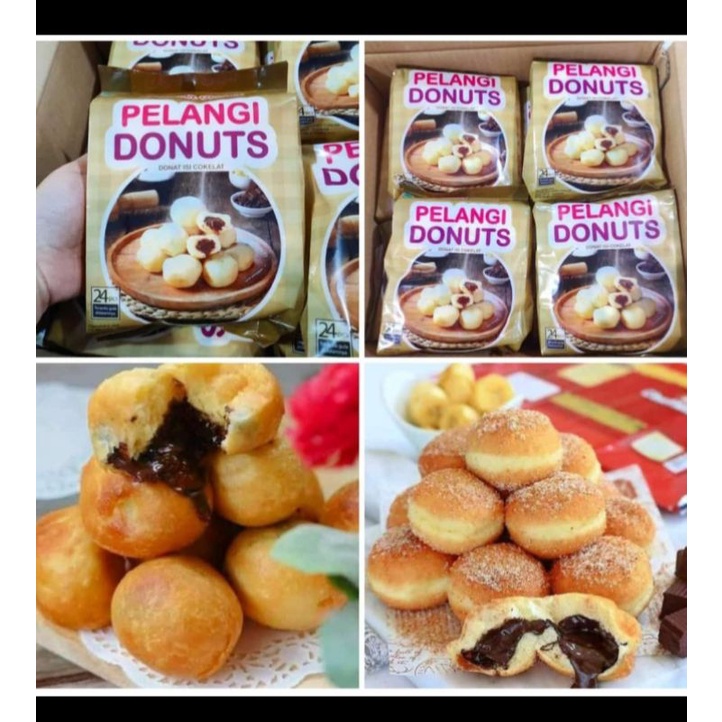 Jual Pelangi Donat Premium isi 24 isi Cokelat | Shopee Indonesia