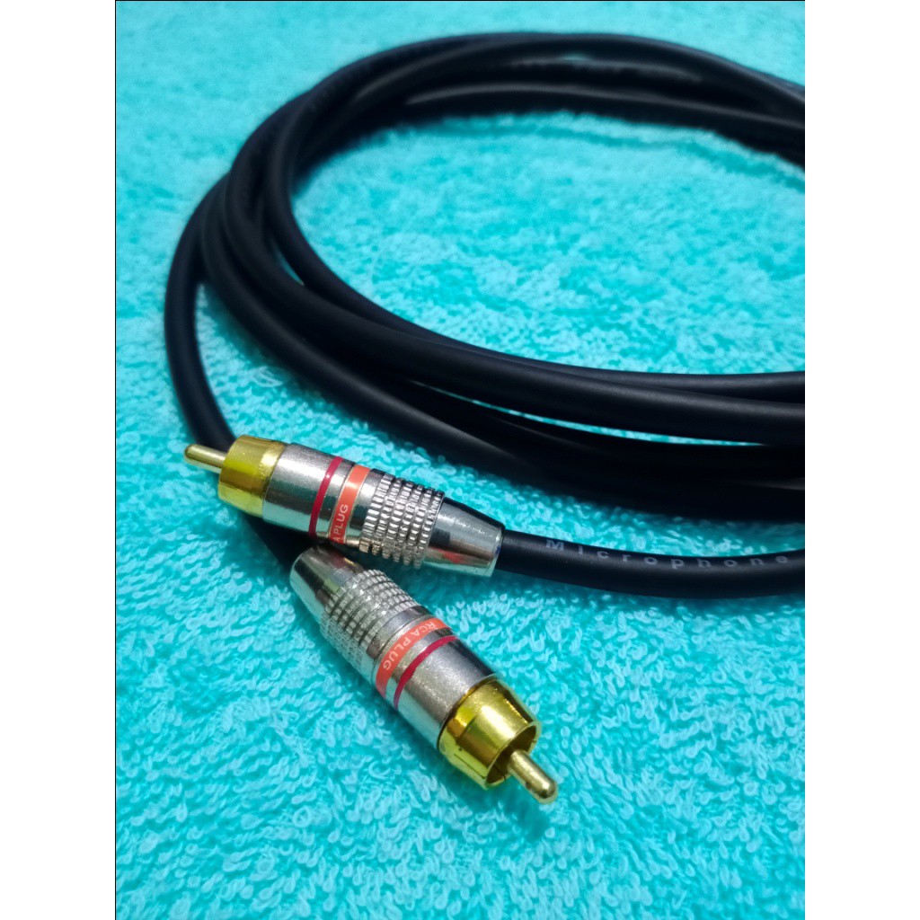 Jual KABEL AUDIO KABEL JACK RCA KE RCA MALE (1 JALUR )1-5 MTR | Shopee ...