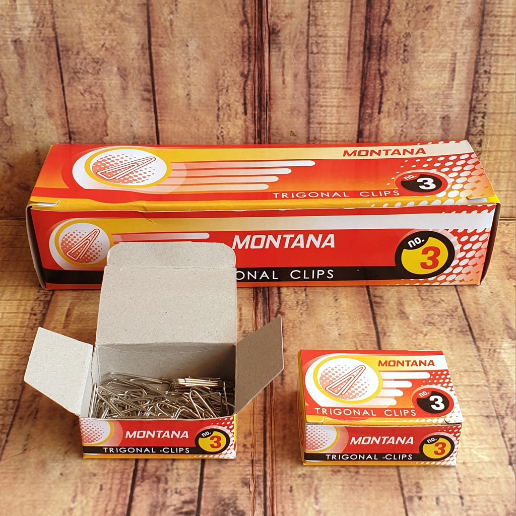 Jual Montana Trigonal Clips No.3 Paper Clips Nickel Plated Wire Filling ...