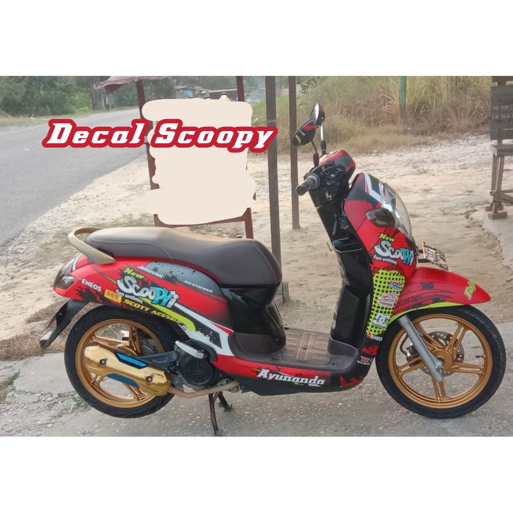 Jual Decal Fullbody Scoopy Full blok 2017 - 2020 Custom desain decal ...
