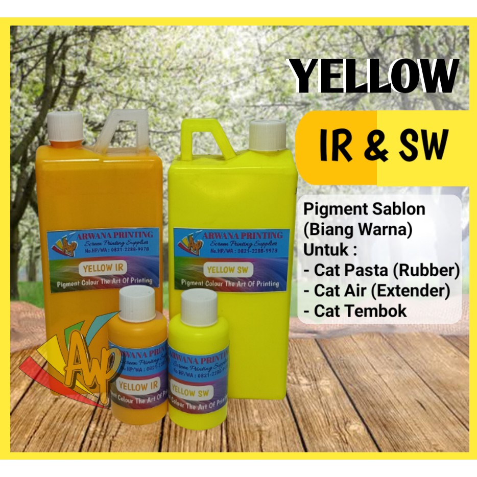 Jual Biang Warna Sablon Kuning Pigment Fluorescent Yellow SW / IR - 1kg ...