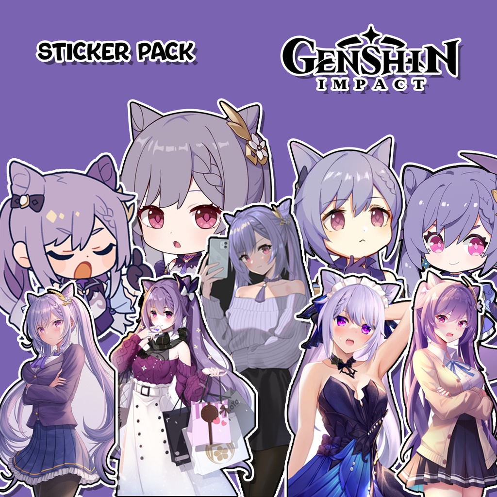 Jual Sticker Pack Keqing Genshin Impact / Stiker pack Anime | Shopee ...