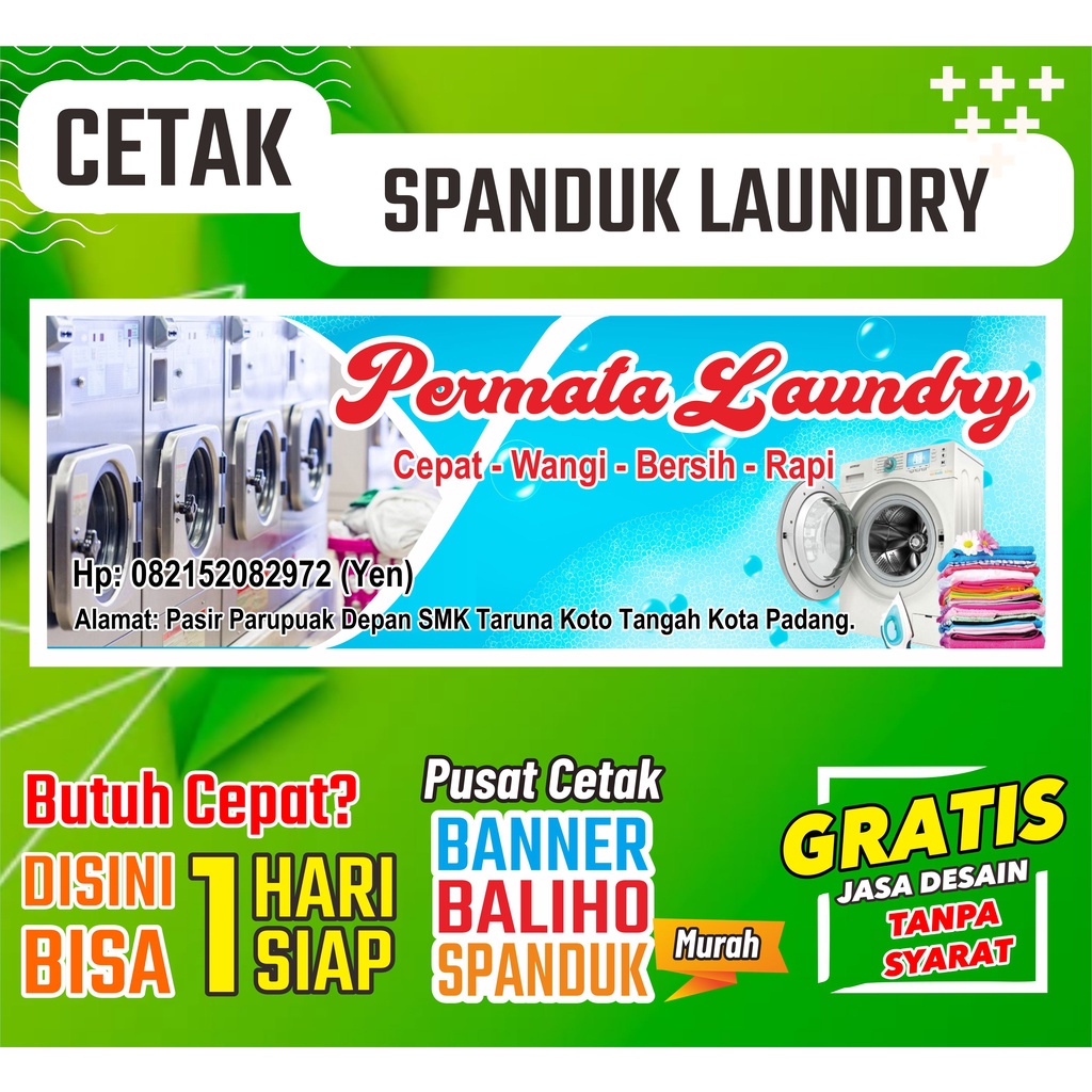 Jual Cetak Spanduk Laundry Spanduk Jasa Setrika Jualan Spanduk Kedai ...