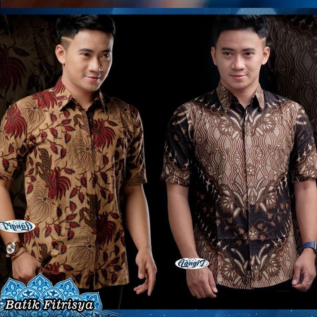 Jual Hem Batik Pria - MOTIF SARANG LABA LABA UKURAN M L XL WARNA KUNING ...