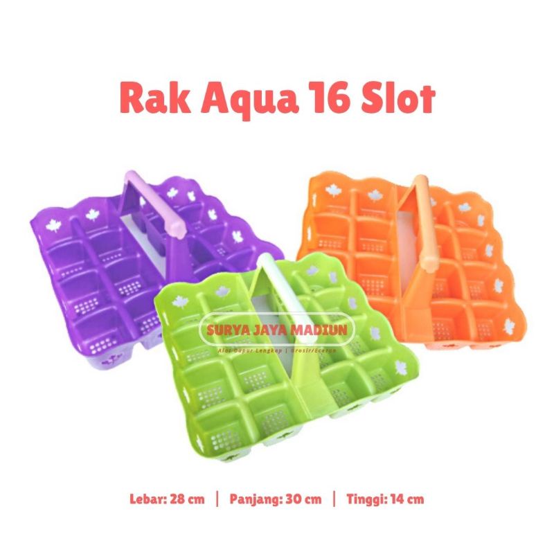 Jual Rak Aqua Plastik | Rak Aqua 16 Slot | Shopee Indonesia