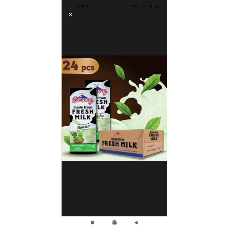 Jual susu Cimory matcha 250ml isi 24pcs | Shopee Indonesia