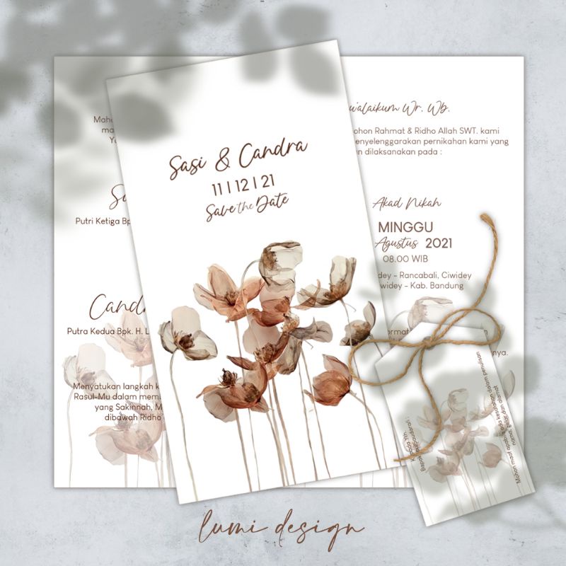 Jual Undangan Pernikahan Rustik Simple dan Elegan | Shopee Indonesia