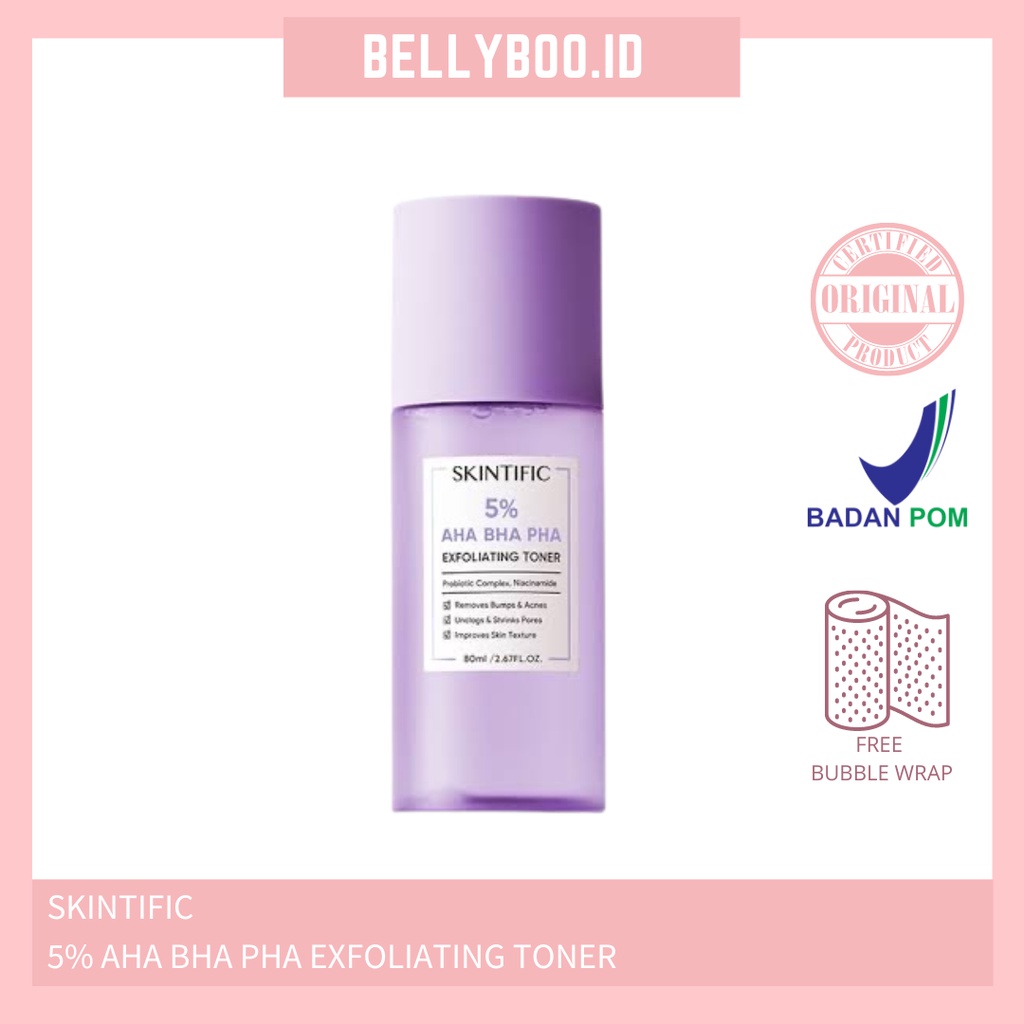 Jual SKINTIFIC - 5% Aha Bha Pha Exfoliating Toner Face Exfoliators Glow and Smooth Skin with ...