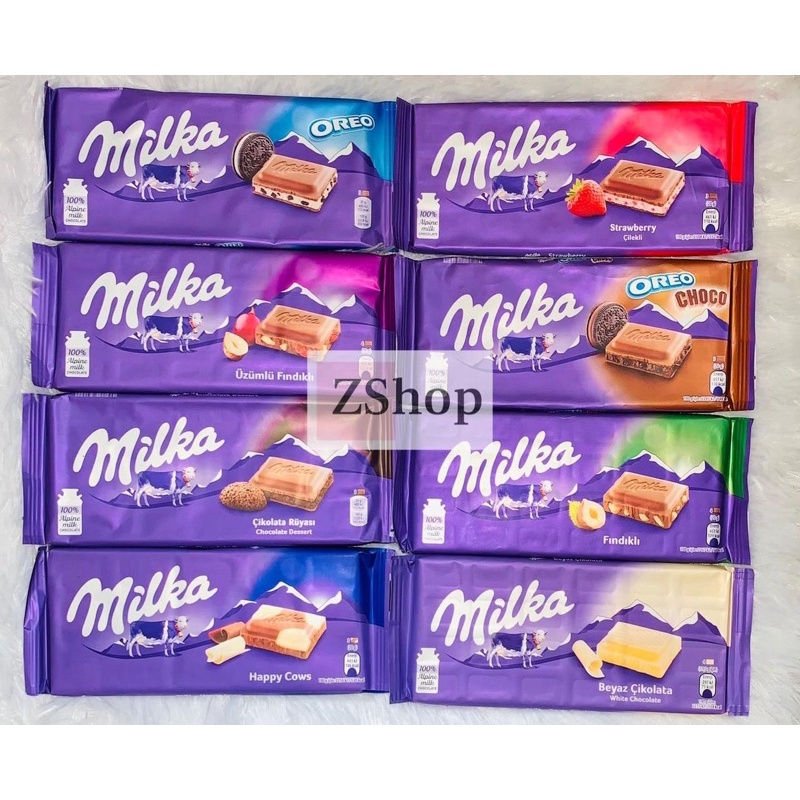 Jual Coklat Milka Oreo putih hitam dark milk white sutlu cikolata ...