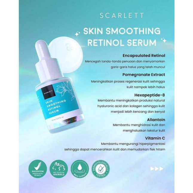 Jual SCRALETT WHITENING SKIN SMOOTHING RETINOL 15ML | Shopee Indonesia