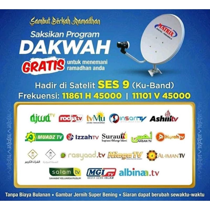 Jual Antena Parabola Mini Dakwah TV Islami Digital Satelit | Shopee ...