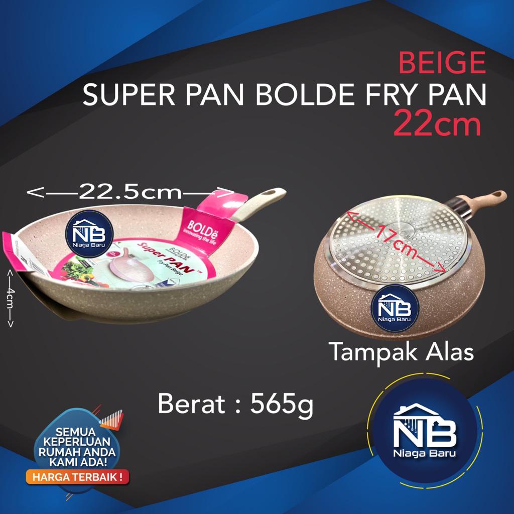 Jual Bolde Super Pan Fry Pan 22 CM Beige Granite Series | Shopee Indonesia