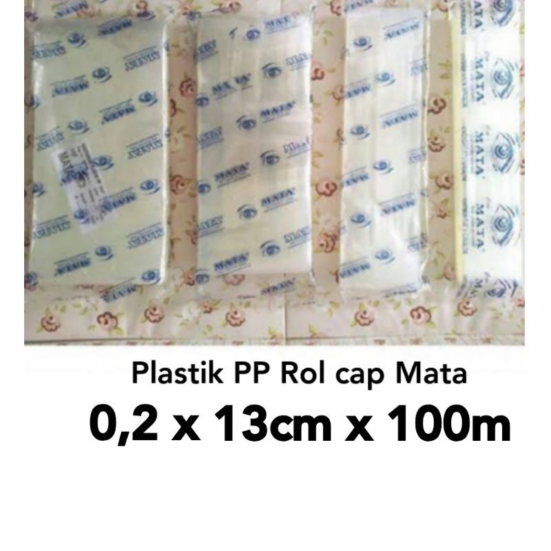Jual PLASTIK ROL PP 02X13 ROLL CAP MATA TEBAL 0,2 LEBAR 13CM PANJANG ...