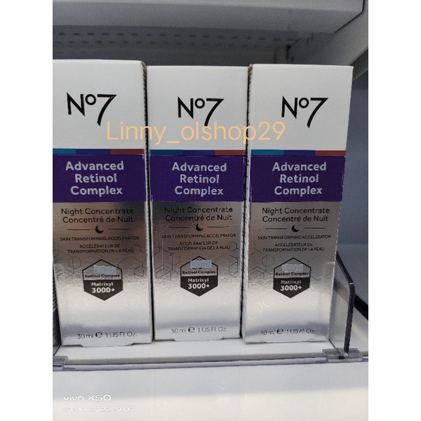 Jual NO7 ADVANCED RETINOL COMPLEX NIGHT CONCENTRATE 30ML | Shopee Indonesia