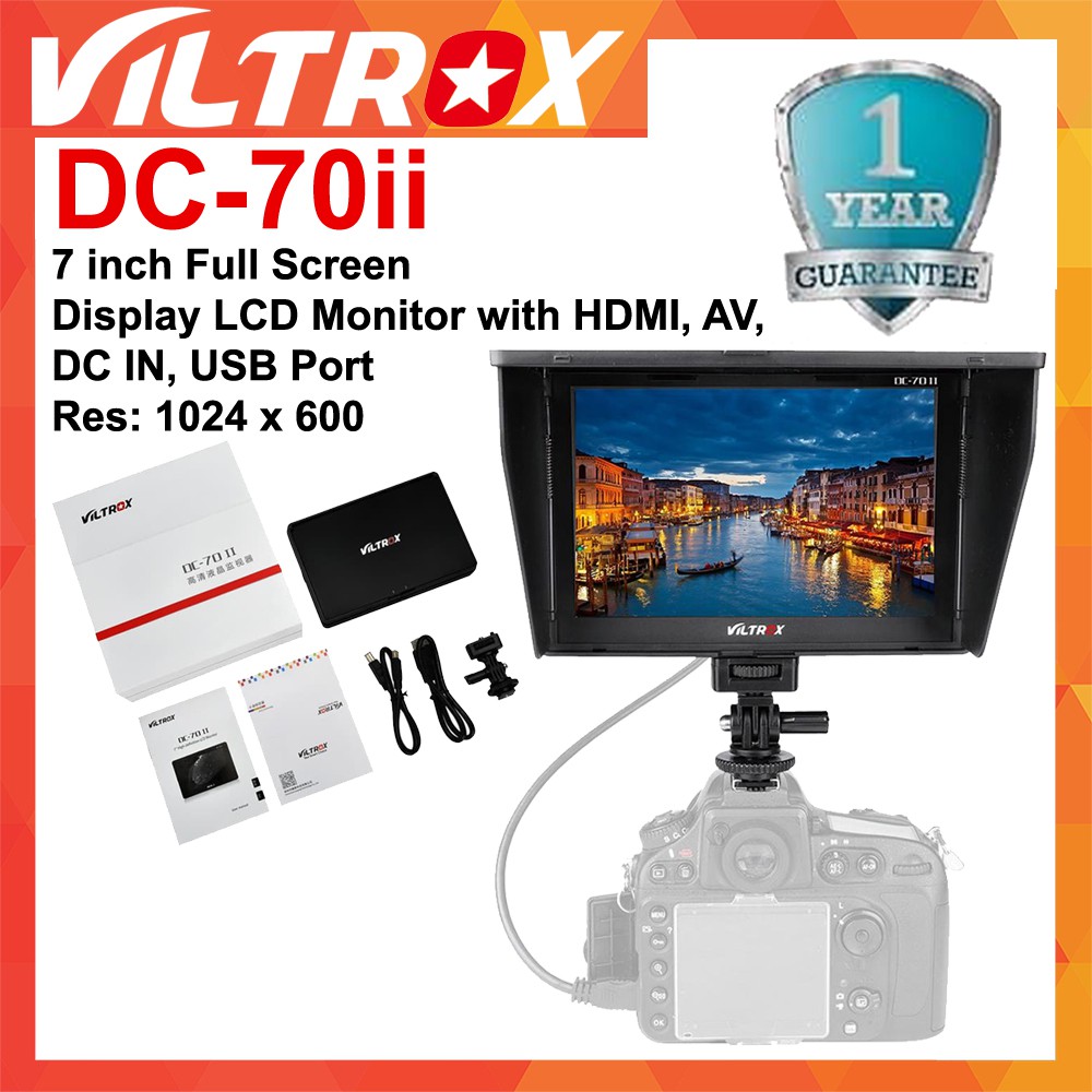 Jual Viltrox DC-70II / DC-70 II 7 inch HDMI LCD Monitor | Shopee Indonesia