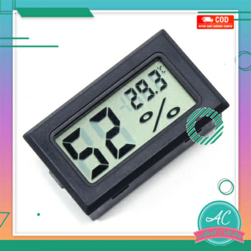 Jual Termometer higrometer digital mini thermometer dashboard mobil ...