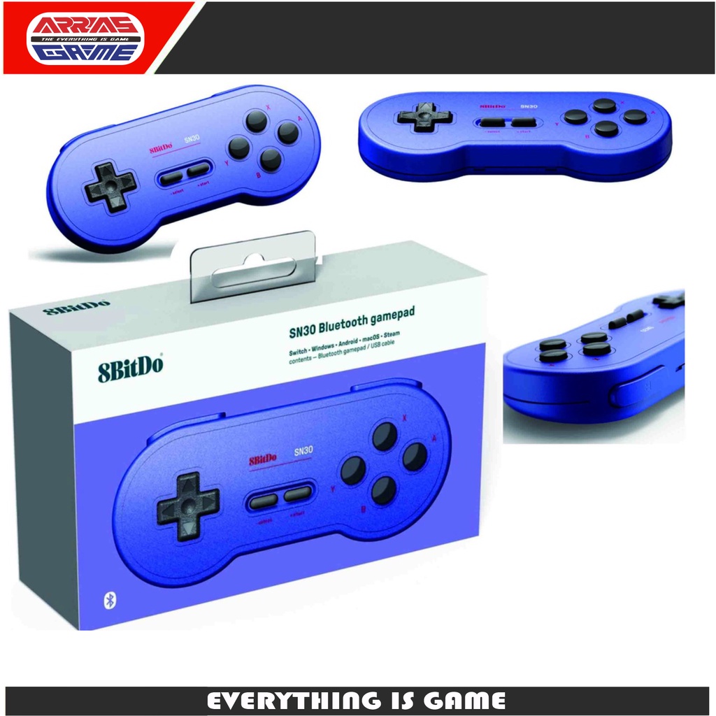 Jual 8Bitdo Sn30 Bluetooth Gamepad Blue Edition - Bluetooth Gamepad ...