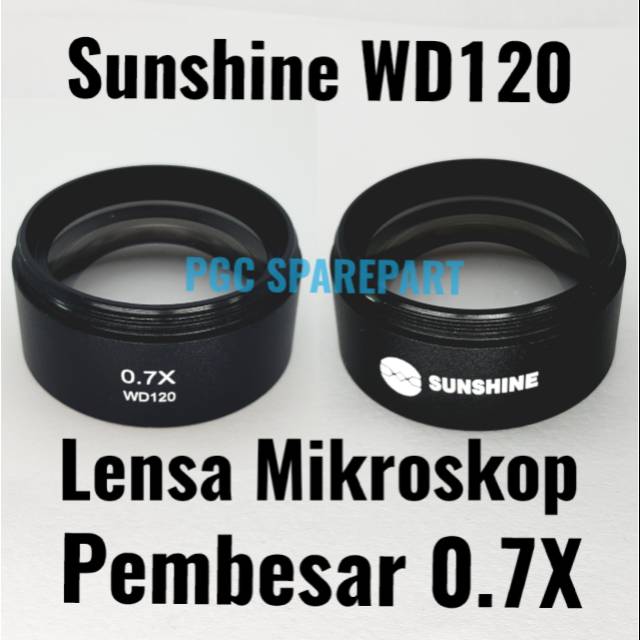 Jual Original Sunshine WD120 Lensa Mikroskop Pembesar 0.7X - Lensa Kaca ...