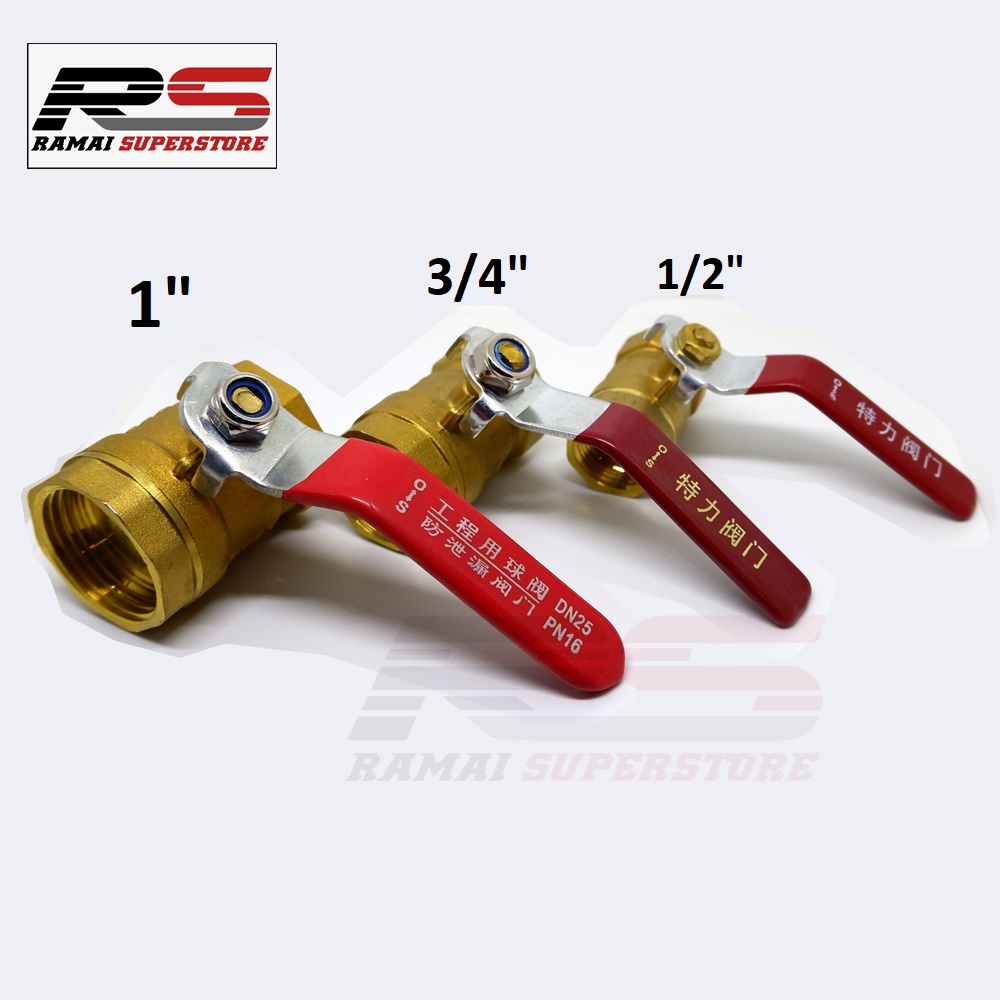 Jual Ball Valve Stop Kran Kuningan Brass | Shopee Indonesia