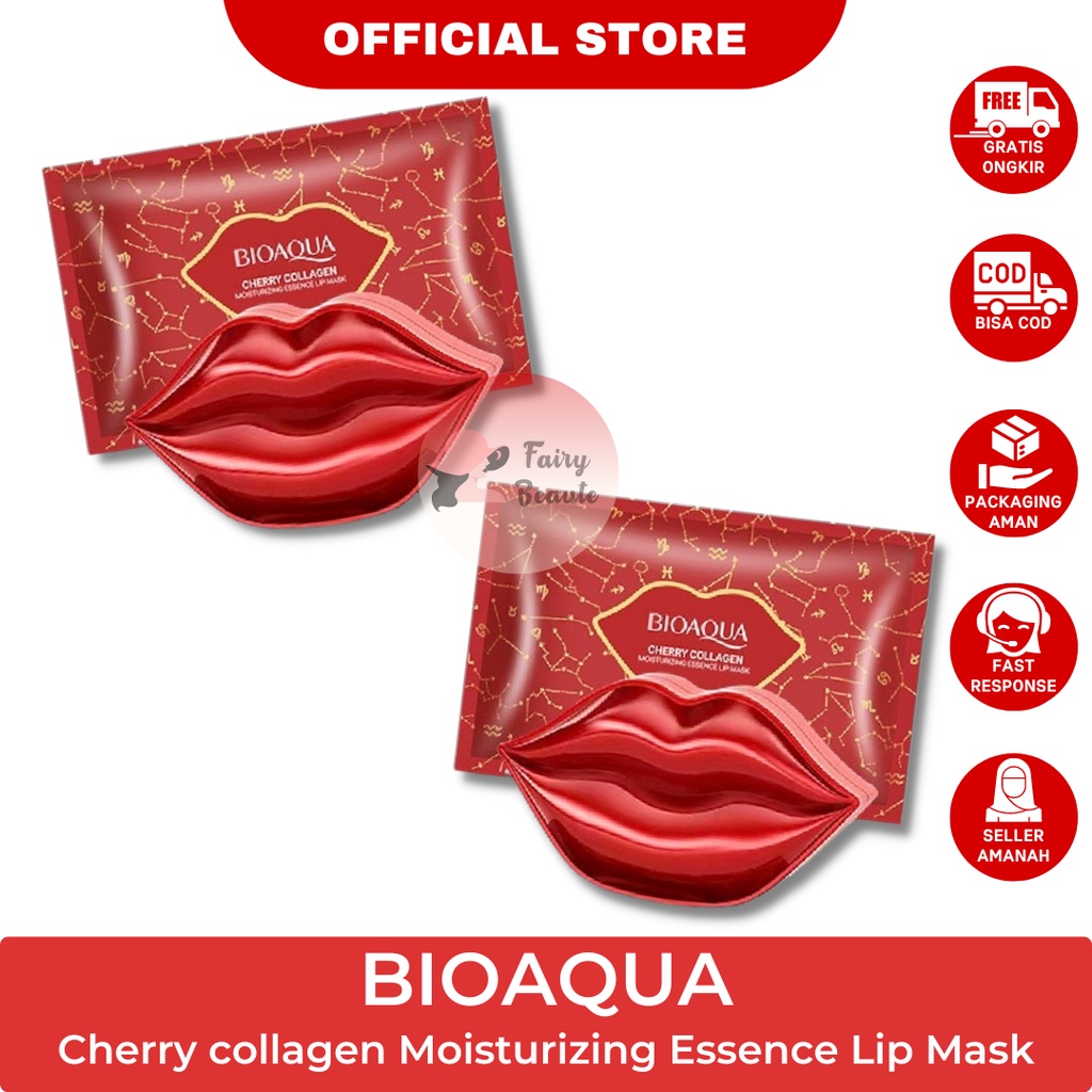 Jual BIOAQUA masker bibir lip mask Cherry collagen Moisturizing Essence ...