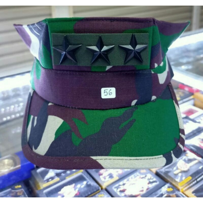 Jual Topi PDL OKINAWA + Pangkat Original (bahan Woll) | Shopee Indonesia