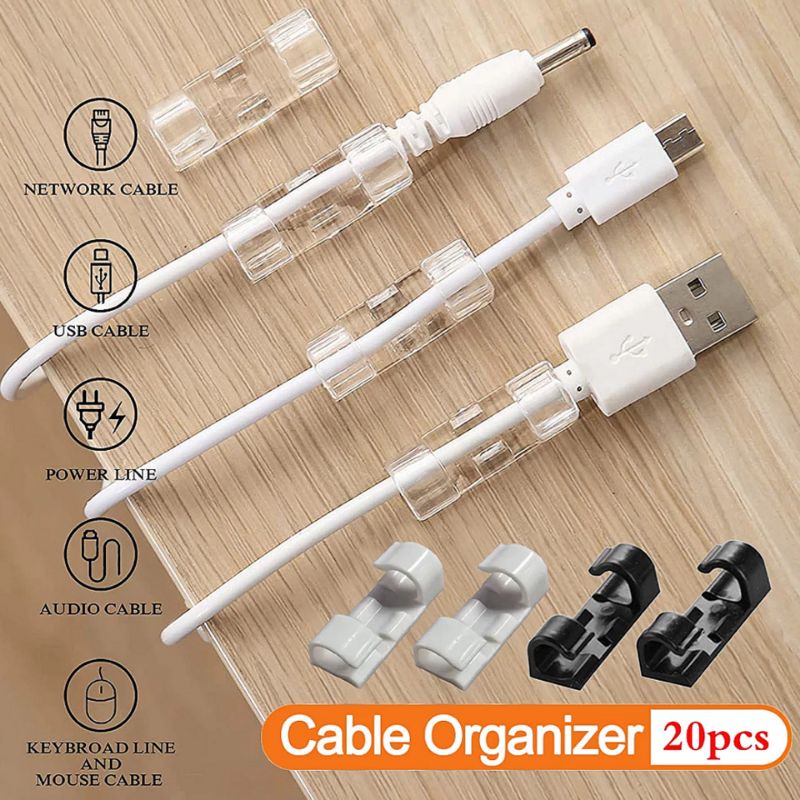 Jual Acrylic Cable Clip Cekak Kabel Akrilik Cable Organizer Pengganti ...