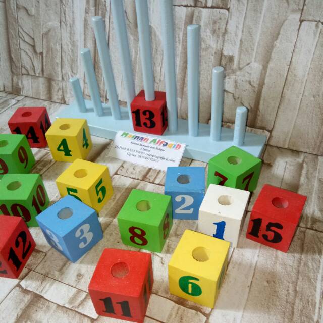 Jual Mainan Edukasi Anak-Mainan Balok Menara Angka Jumbo Warna Warni ...