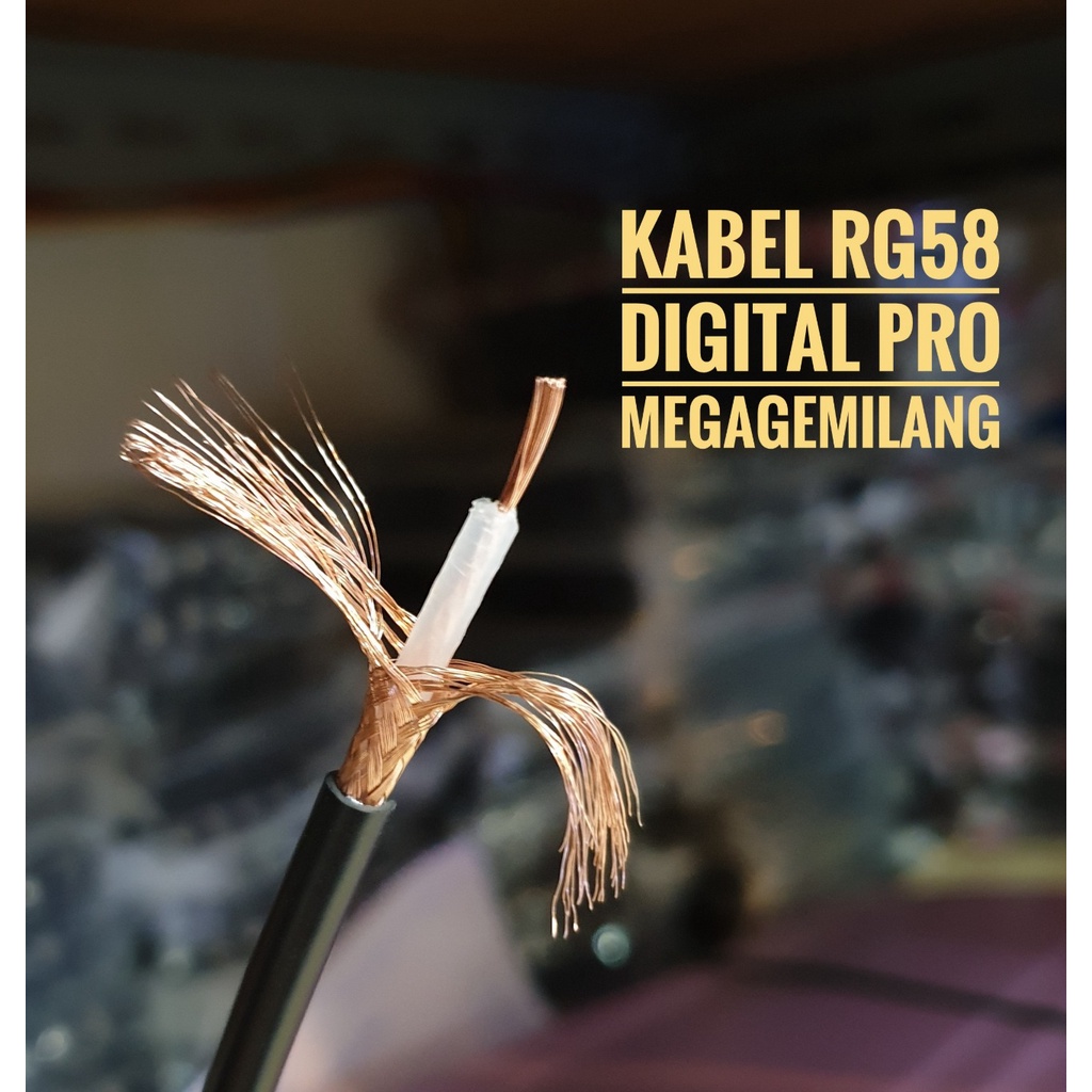 Jual Kabel RG 58 coaxial cable 50 ohm | inner serabut | Shopee Indonesia