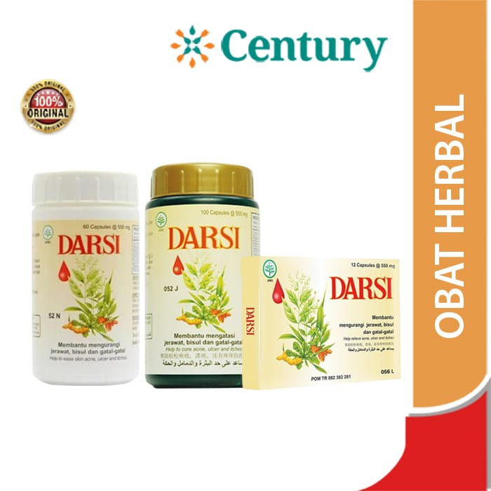 Jual Darsi 550mg 60, 100 12 Kapsul / Gatal / Bisul / Jerawat | Shopee ...