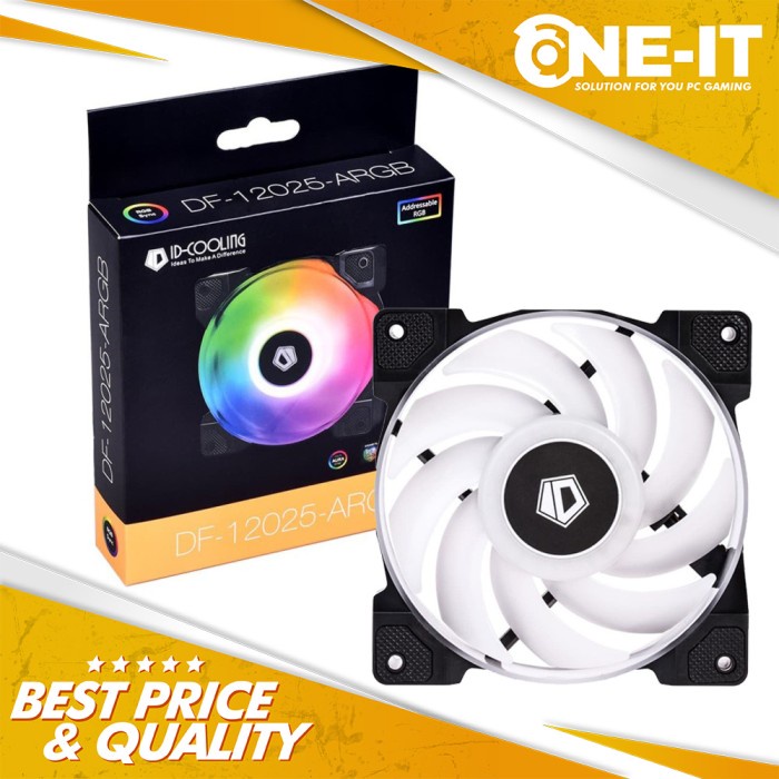 Jual ID-COOLING DF-12025-ARGB SINGLE 120mm Addressable LED Sync PWM Fan | Shopee Indonesia
