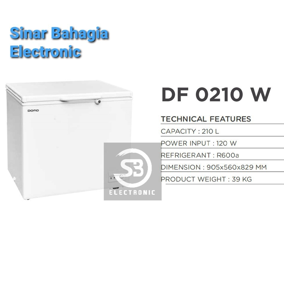 Jual DOMO DF- 0210W CHEST FREEZER 210 LITER (NEW) (KHUSUS BANDUNG) | Shopee Indonesia