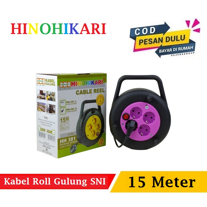 Jual Kabel Roll Gulung Box Kabel Gulung Roll Hinohikari 15m Full SNI ...