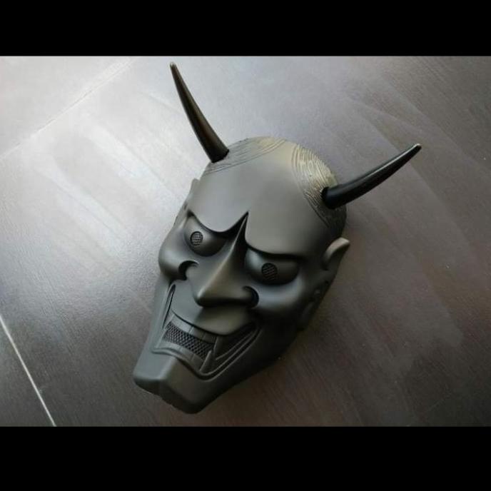 Jual topeng jepang oni hannya black doft custom | Shopee Indonesia