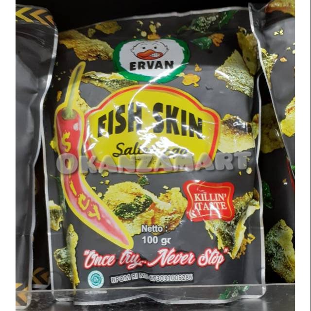 Jual Ervan Fish Skin Salted Egg Dua Varian 100gr | Shopee Indonesia