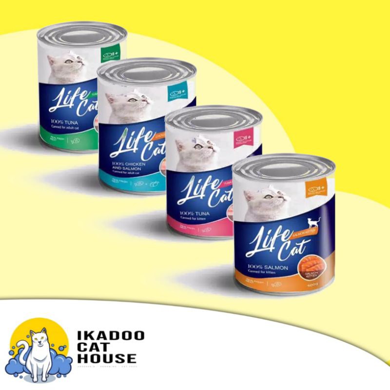 Jual LIFE CAT KALENG KITTEN DAN ADULT KEMASAN KALENG 400 GR | Shopee ...
