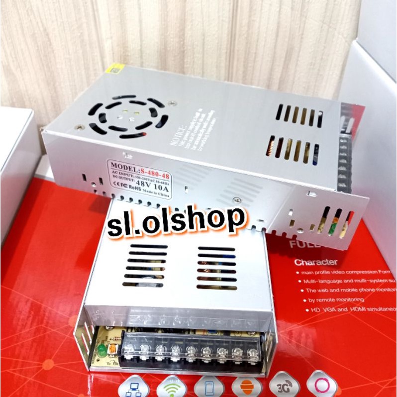 Jual POWER SUPPLY 48V/10A TRAVO ADAPTOR 48VOLT 10 AMPER MURNI KUALITAS ...