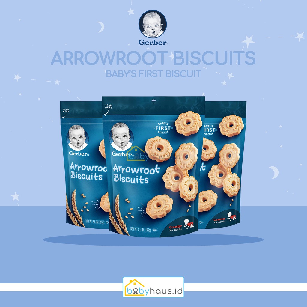 Jual GERBER - ARROWROOT BISCUITS | Shopee Indonesia